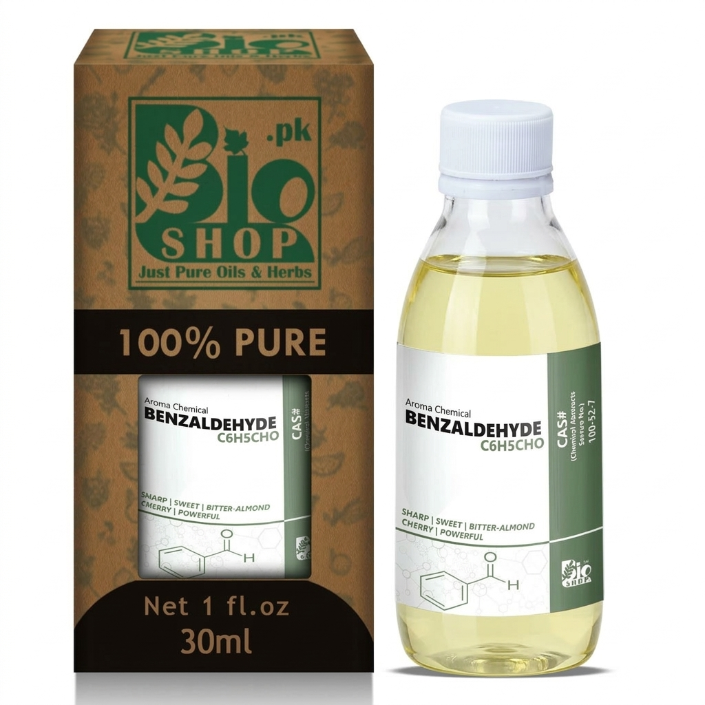 Benzaldehyde – Bitter Almond Cherry Aroma Chemical | Bio Shop™ Pakistan ...